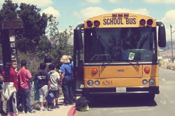 Blue Goose School Bus - San Francisco Bay Wildlife Society